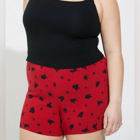torrid | Shorts | Nwttorriddisney Mickey Mouse Americana Red Pull On ...